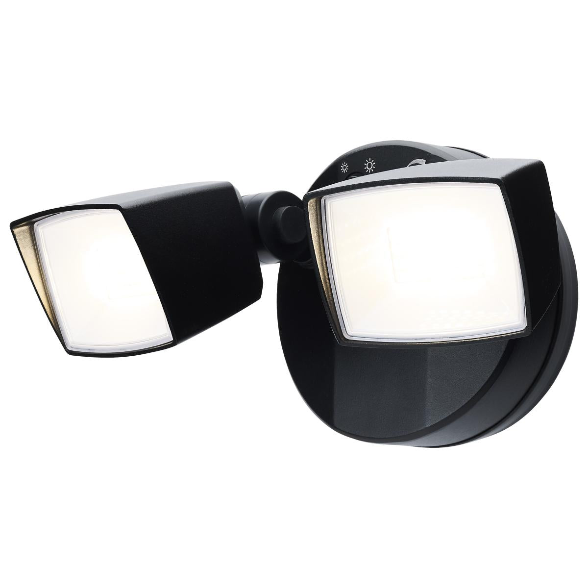 Satco 65-996 LED Security Light Dual Head Field Selectable Black Finis ...