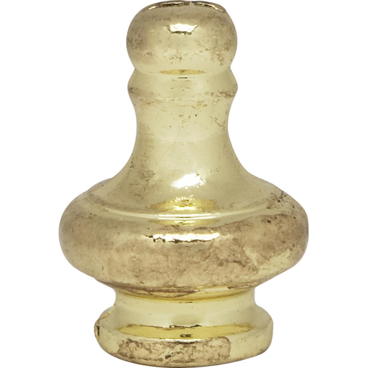 Satco 90-1160 Large Pyramid Knob 1-1/4" Height 1/8 IP Polished Brass F ...